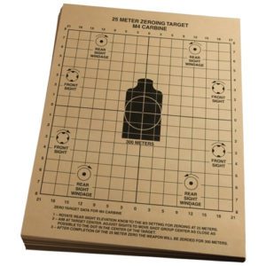 Military 25 Meter Zeroing Targets - (M4 / M16 / AR15) - Devil Dog Depot